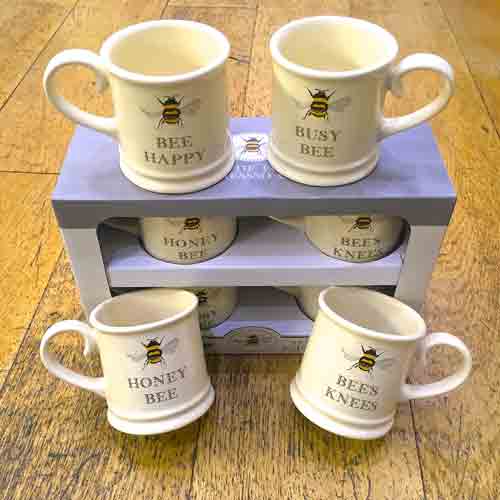 Bees Esspresso Mugs Set of 4