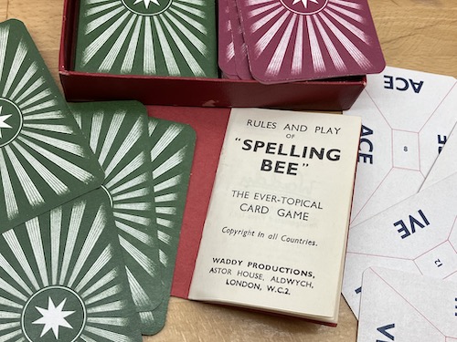 Edwardian ‘Spelling Bee’ card game